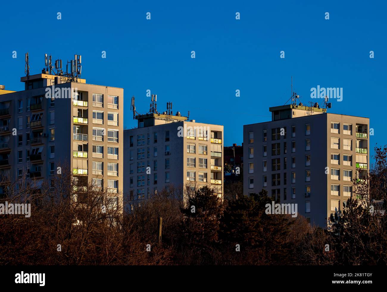 Ex-soviet concrete block houses in eastern-europe Stock Photo - Alamy