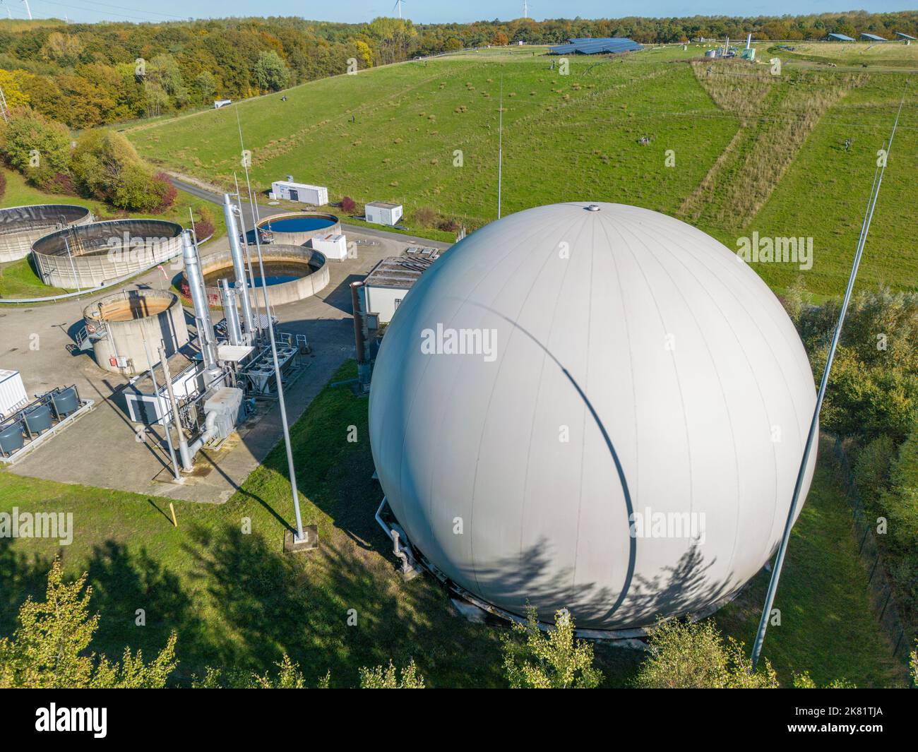 Biogas storage, biogas upgrading plant, purification of biogas from ...