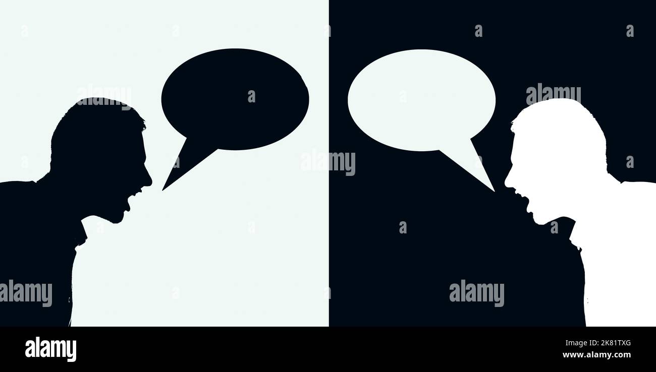 Two people screaming at each other hi-res stock photography and images ...