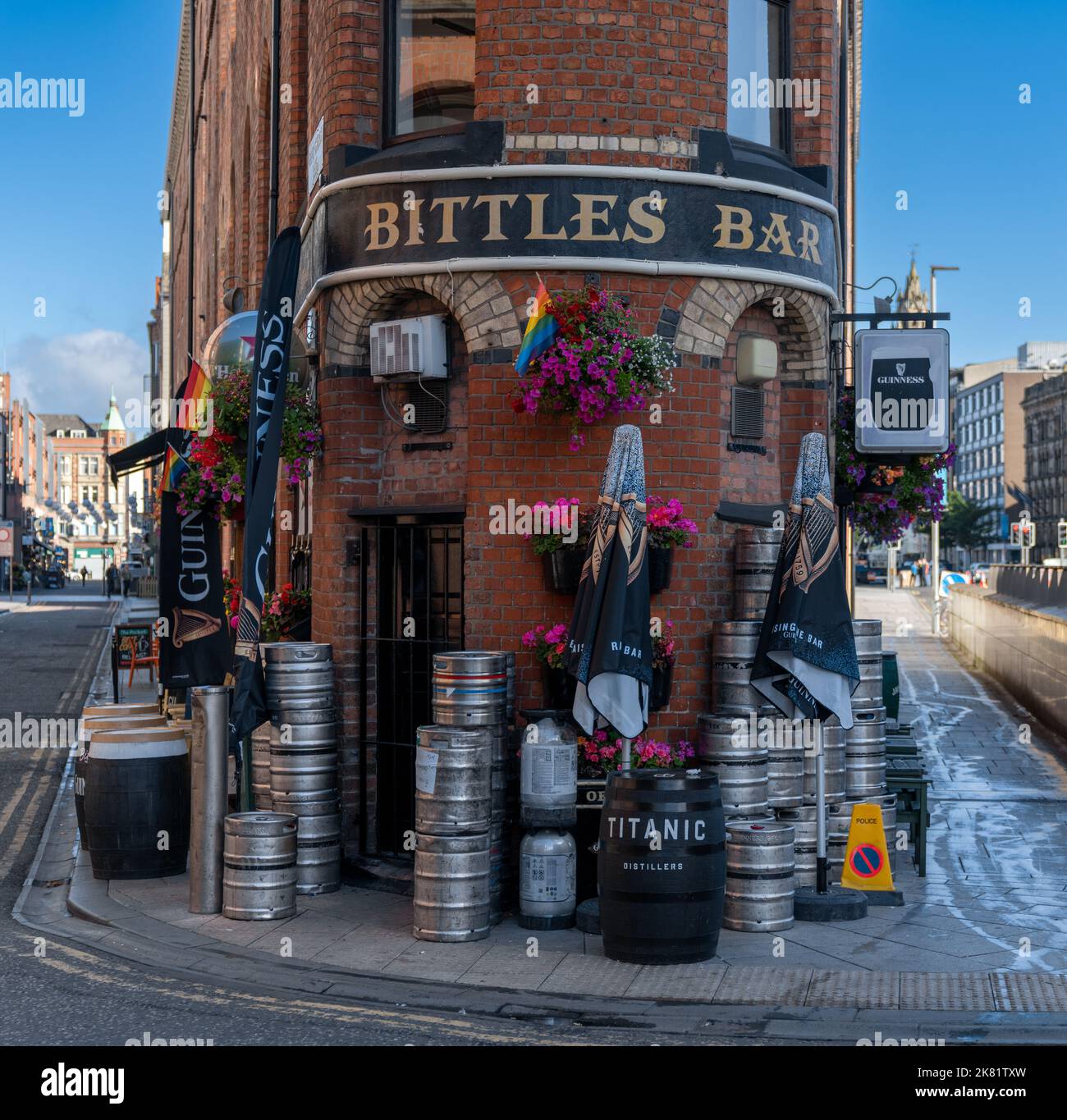 Belfast, United Kingdom - 21 August, 2022: view of the landmark Bittles ...