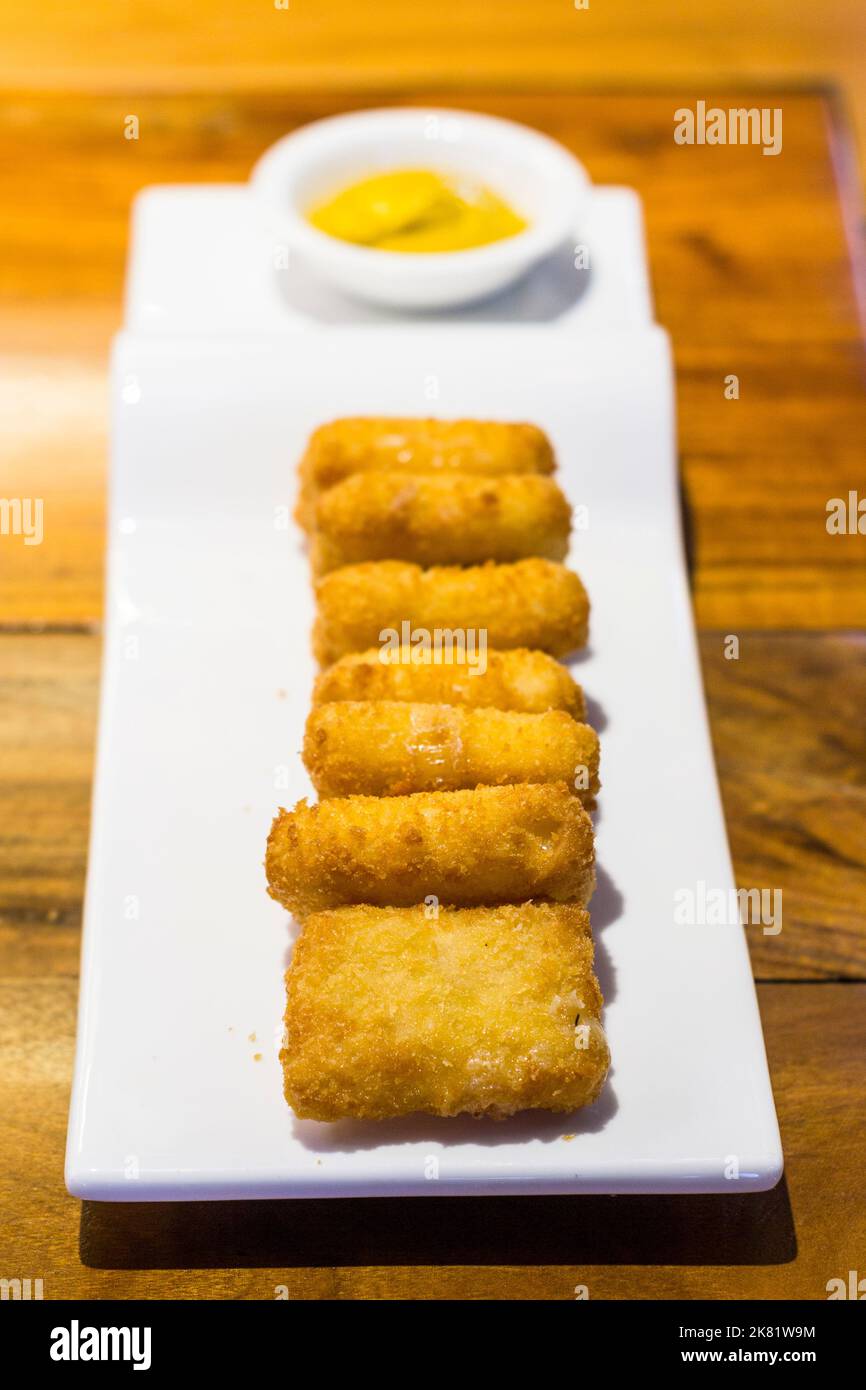 Fried and beaded fish fillet at a restaurant in Cebu City, Philippines ...