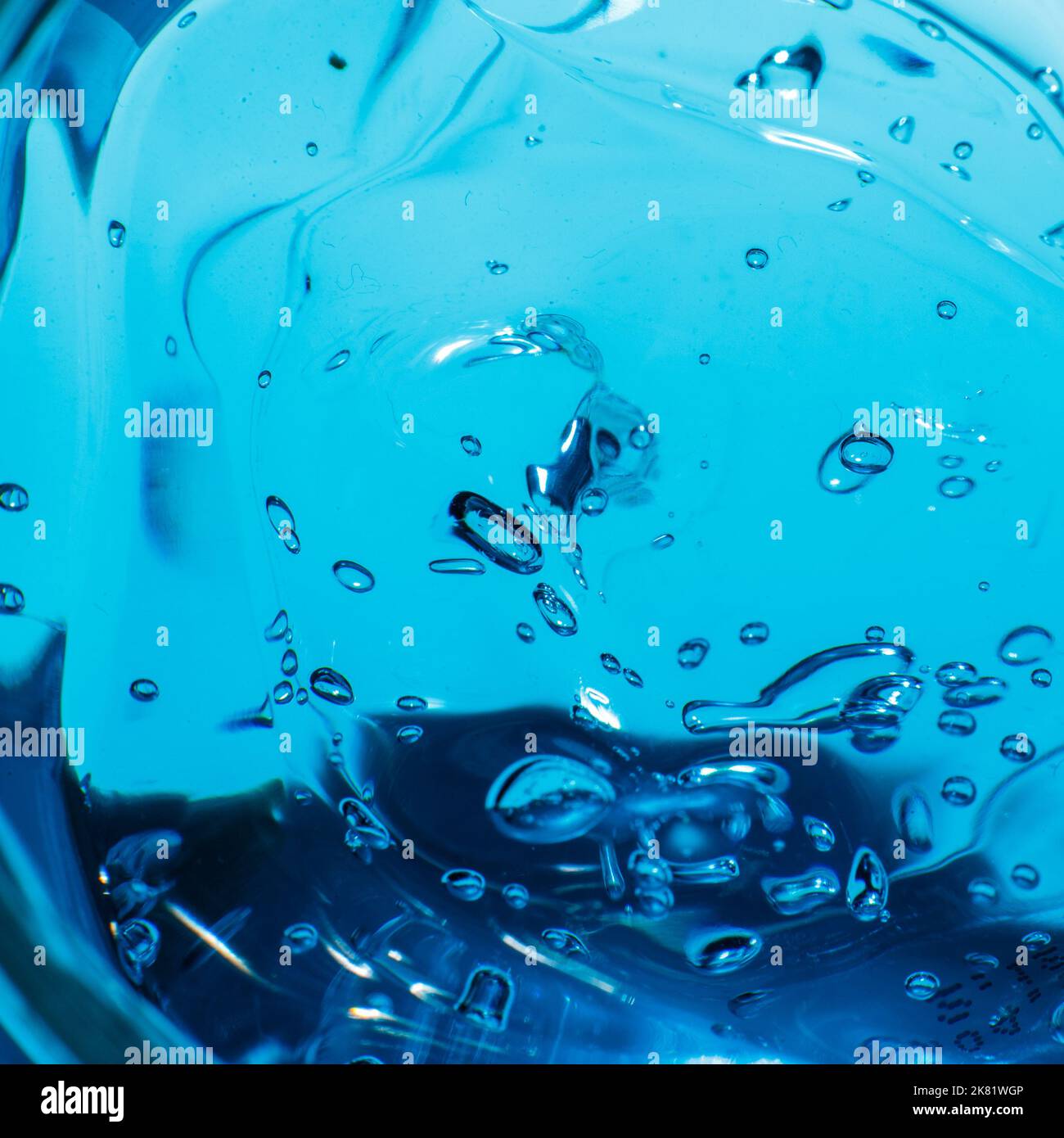 Water blue gel balls. Polymer gel. Silica gel. Balls of blue hydrogel ...