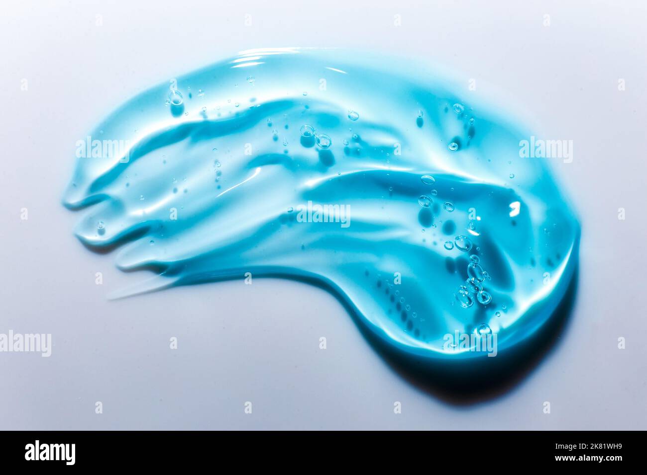 Cosmetic cream transparent liquid gel serum texture with micro bubble ...