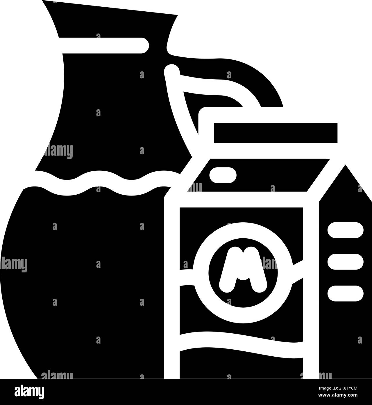 milk milk product glyph icon vector illustration Stock Vector Image ...