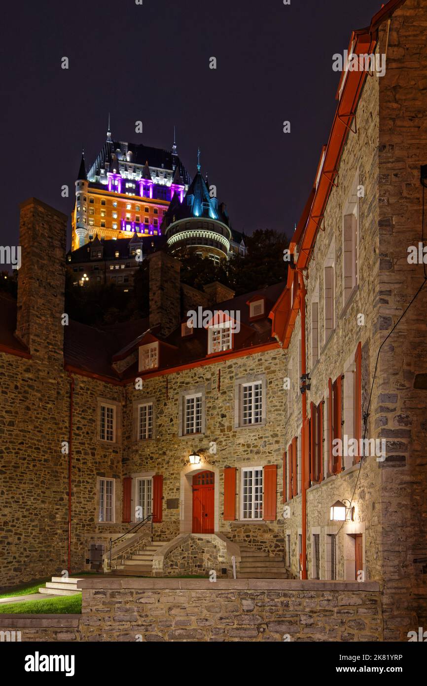 QUEBEC, CANADA, October 8, 2022 : Maison Chevalier under the Chateau in ...