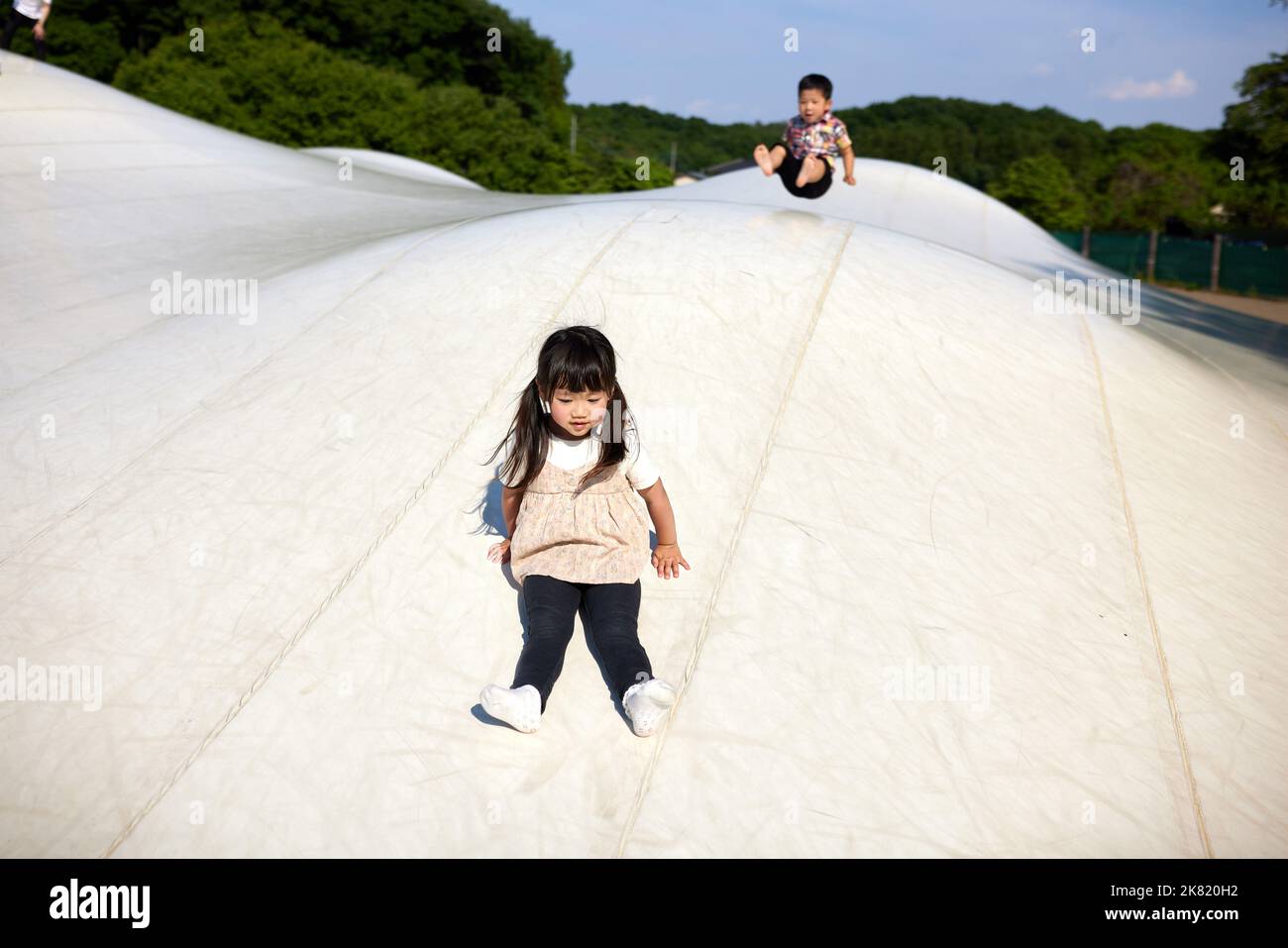 Japanese kids at a city park Stock Photo - Alamy