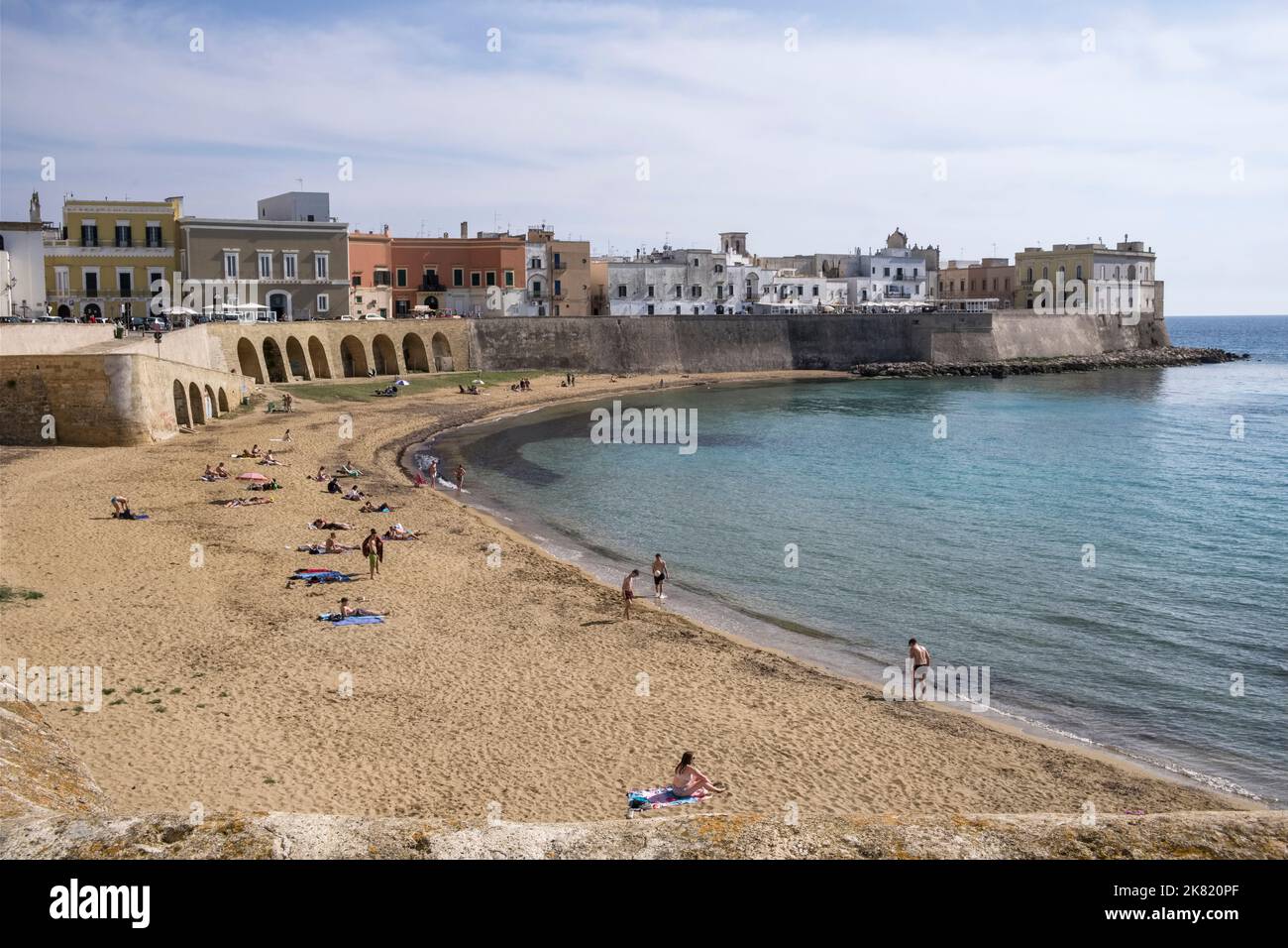 Italy, region of Apulia: Gallipoli; Purita Beach Stock Photo - Alamy