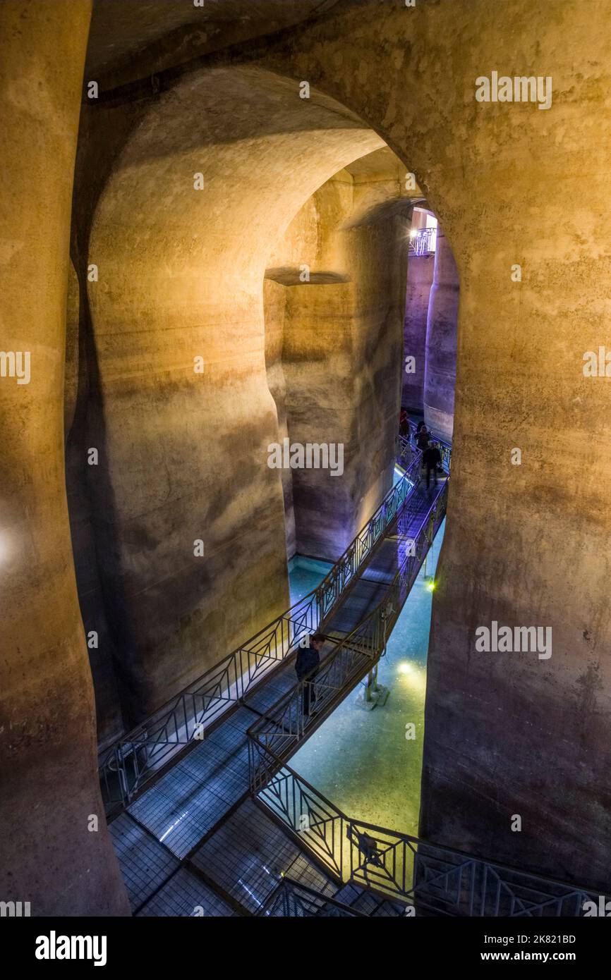 Italy, Basilicata region: Matera. Palombaro Lungo, the enormous cistern ...