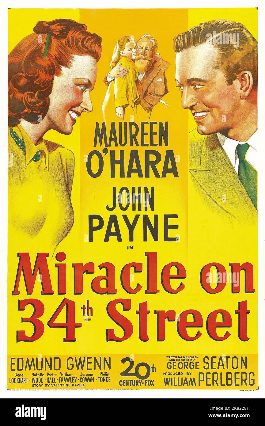 Maureen O'Hara, Natalie Wood, Edmund Gwenn & John Payne Poster Film ...
