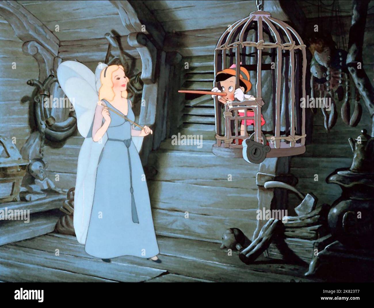The Blue Fairy & Pinocchio Film Pinocchio (USA 1940) Director: Hamilton ...