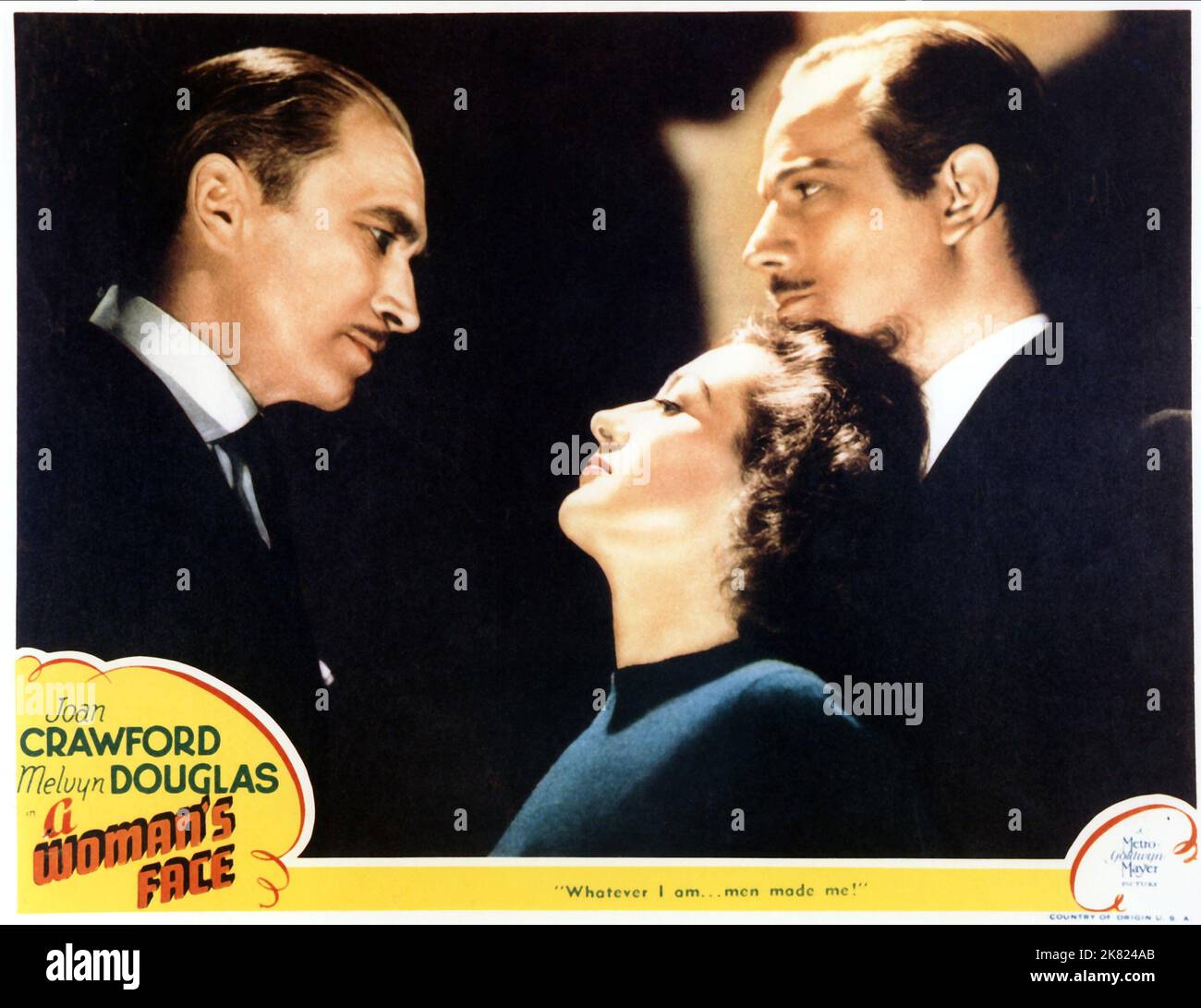 Conrad Veidt, Joan Crawford & Melvyn Douglas Film A Woman'S Face (USA ...