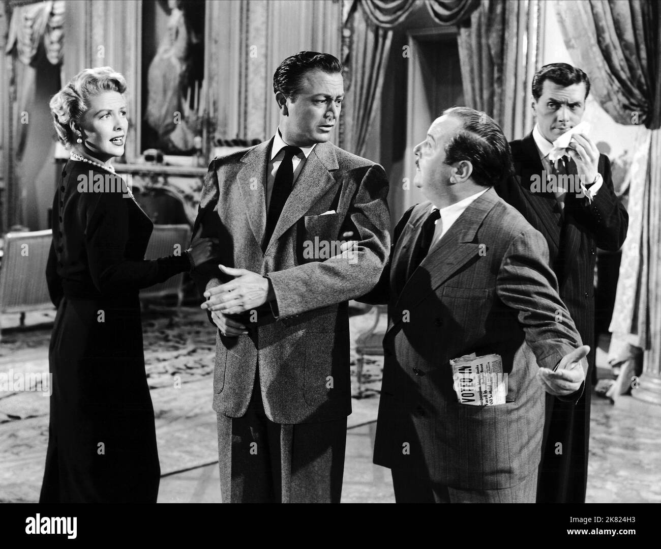 Janis Carter, Robert Young, Lloyd Corrigan & Robert Hutton Film: And ...