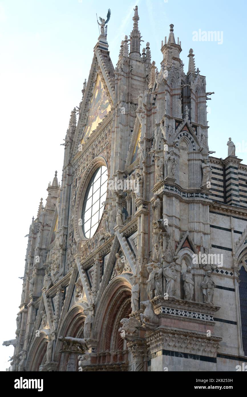The cathedral of Siena Santa Maria Assunta is built in the Italian ...