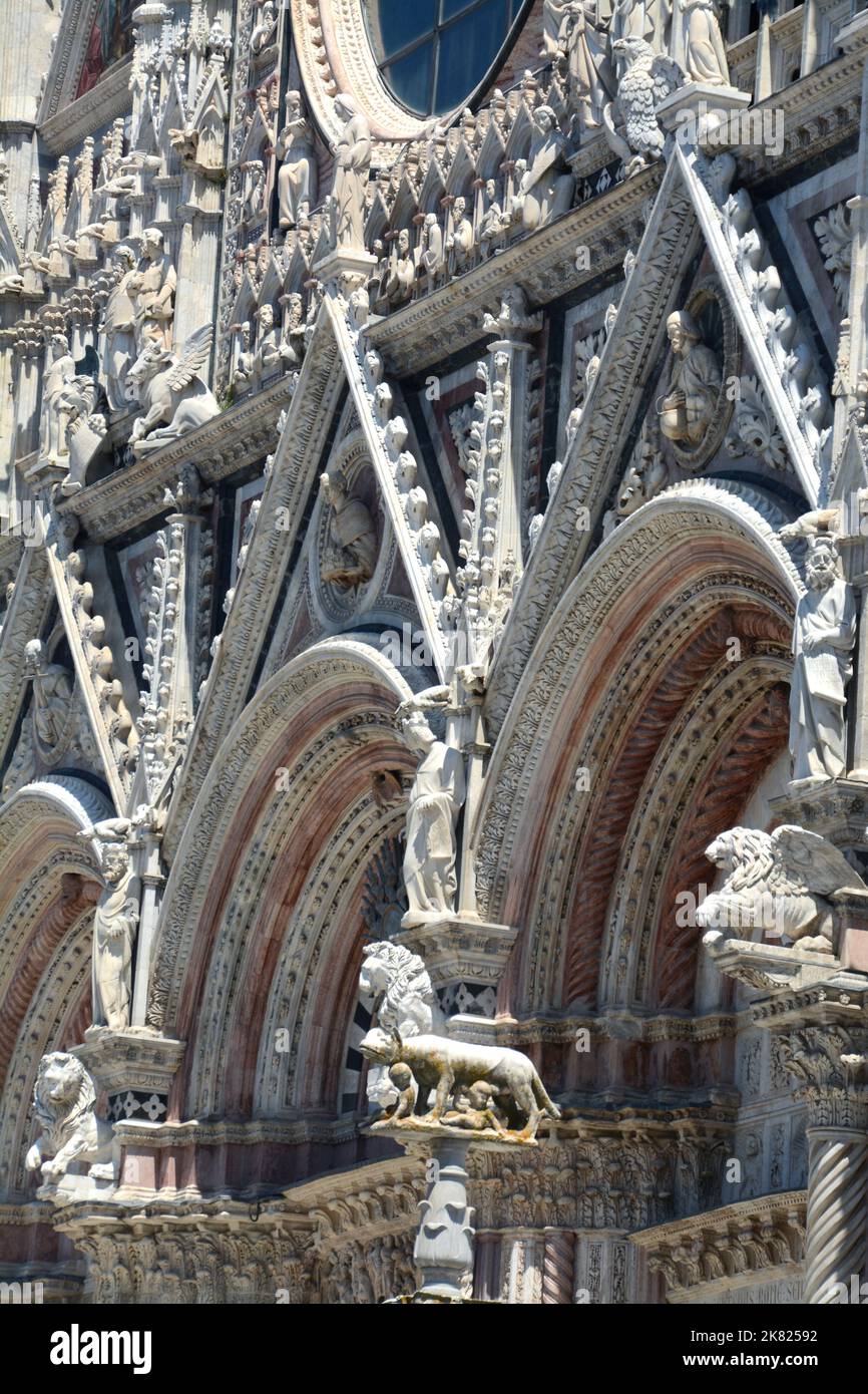 The cathedral of Siena Santa Maria Assunta is built in the Italian ...