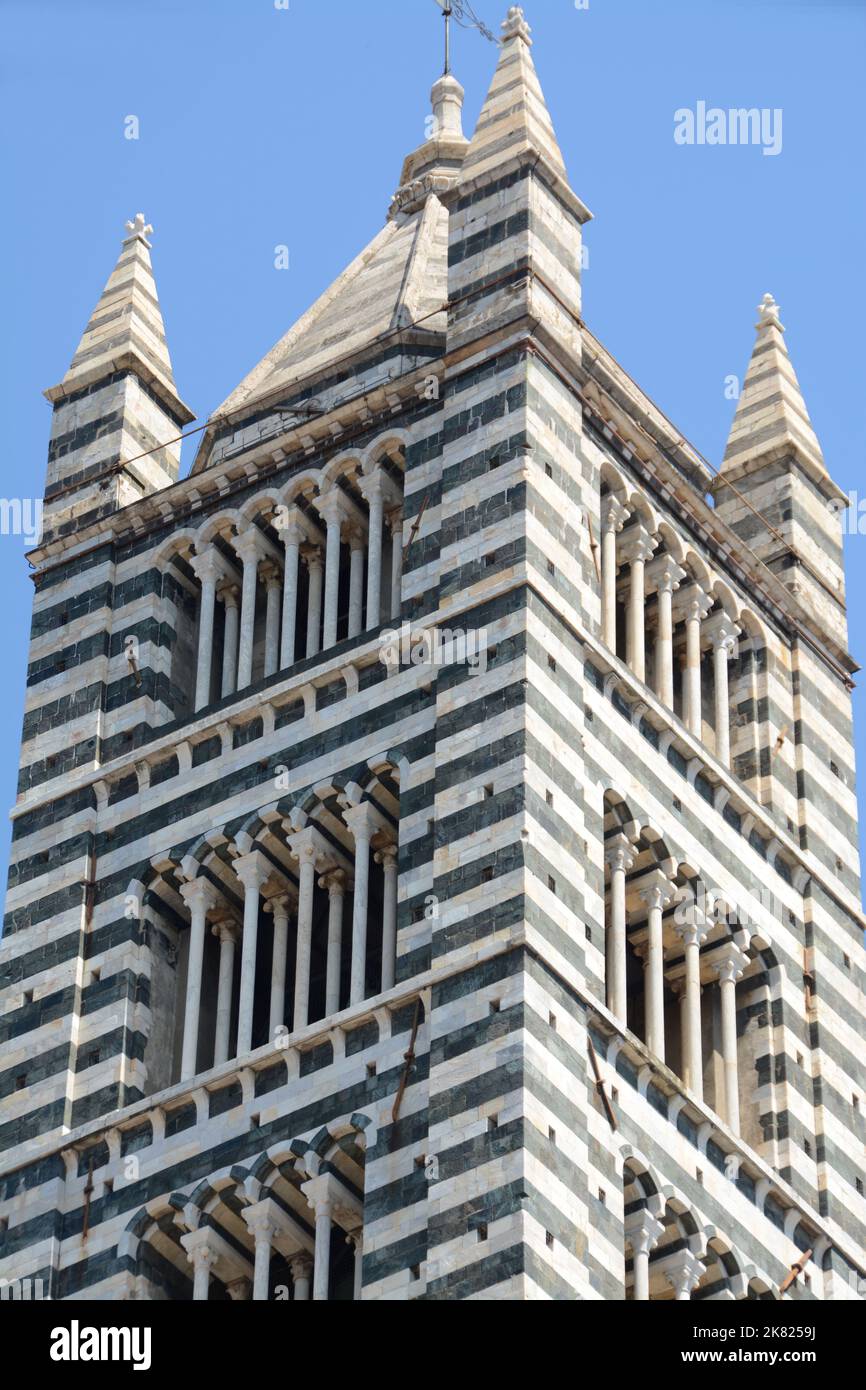 The cathedral of Siena Santa Maria Assunta is built in the Italian ...
