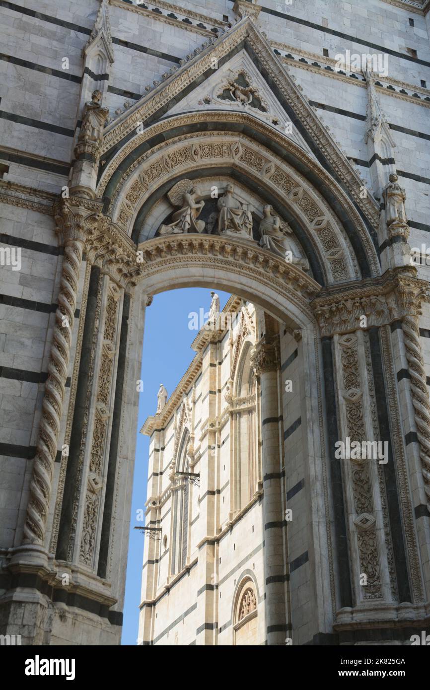 The cathedral of Siena Santa Maria Assunta is built in the Italian ...