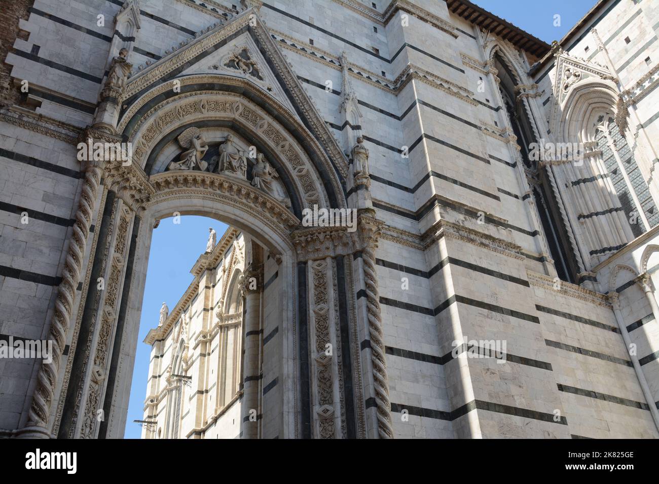 The cathedral of Siena Santa Maria Assunta is built in the Italian ...