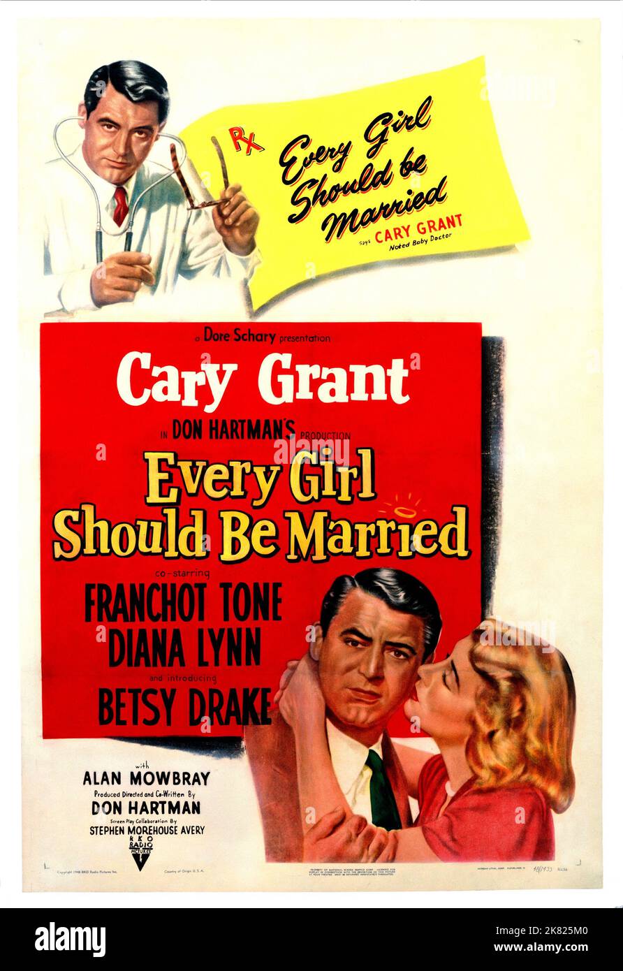 Cary Grant Film Every Girl Should Be Married Usa 1948 Characters Dr