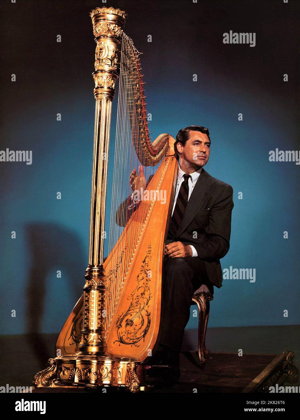 Cary Grant With A Harp Film The Bishop'S Wife (1947) Characters: Dudley ...