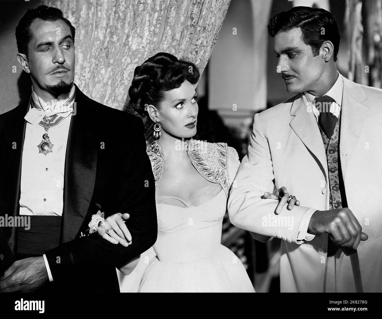 Vincent Price, Maureen O'Hara & Paul Hubschmid Film: Bagdad (USA 1949 ...