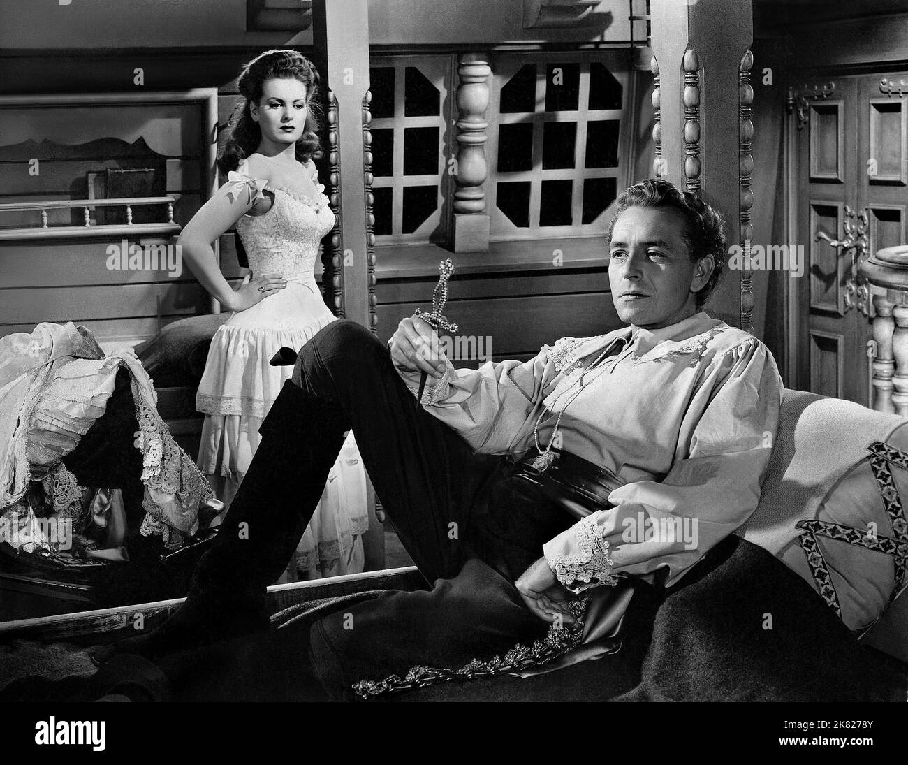 Maureen O'Hara & Paul Henreid Film The Spanish Main (USA 1945 ...