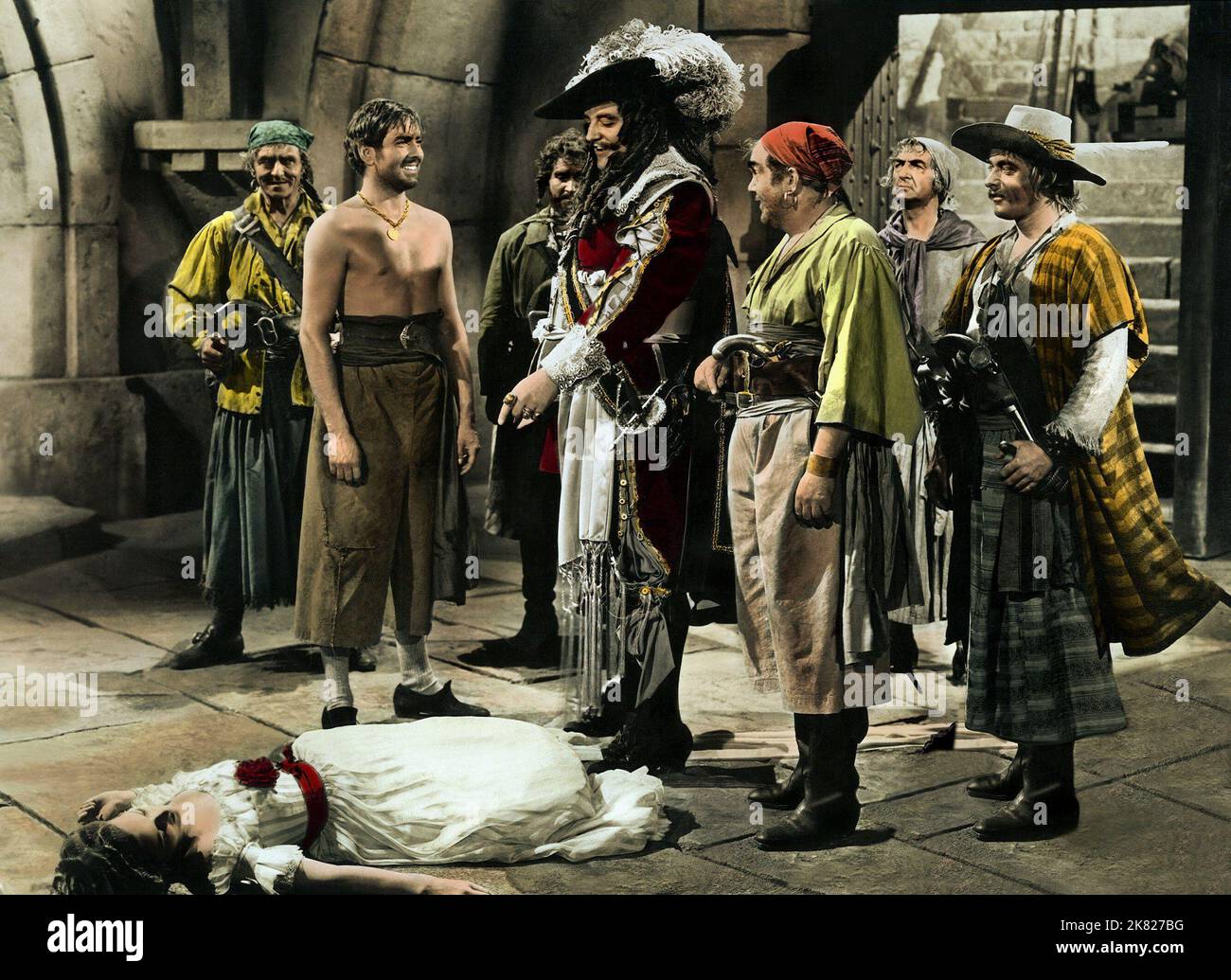 Maureen O'Hara, Tyrone Power & Thomas Mitchell Film: The Black Swan ...