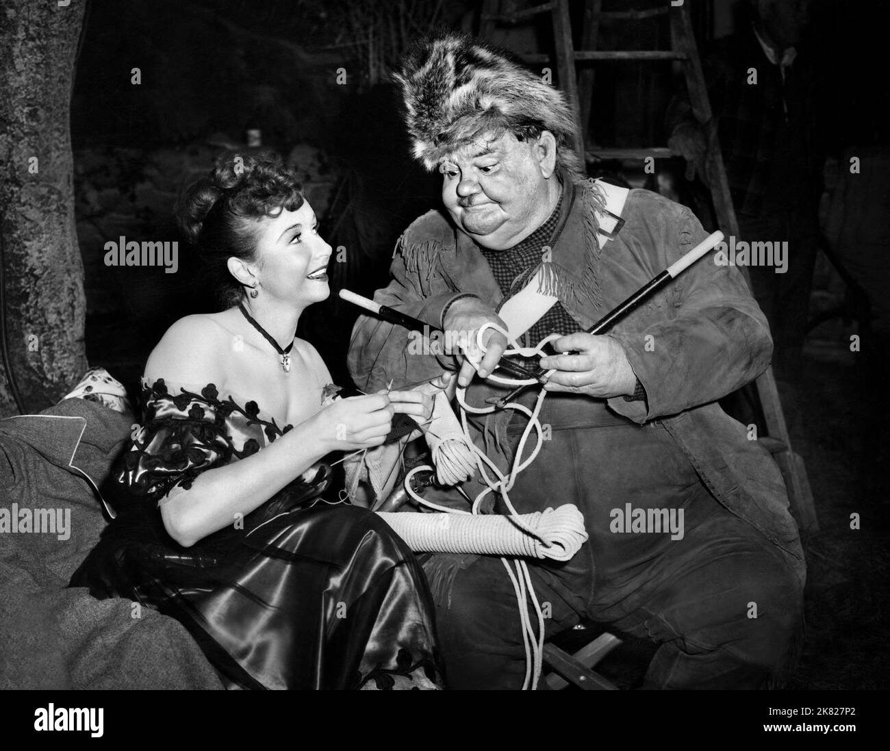 Vera Ralston & Oliver Hardy Film: The Fighting Kentuckian (USA 1949 ...