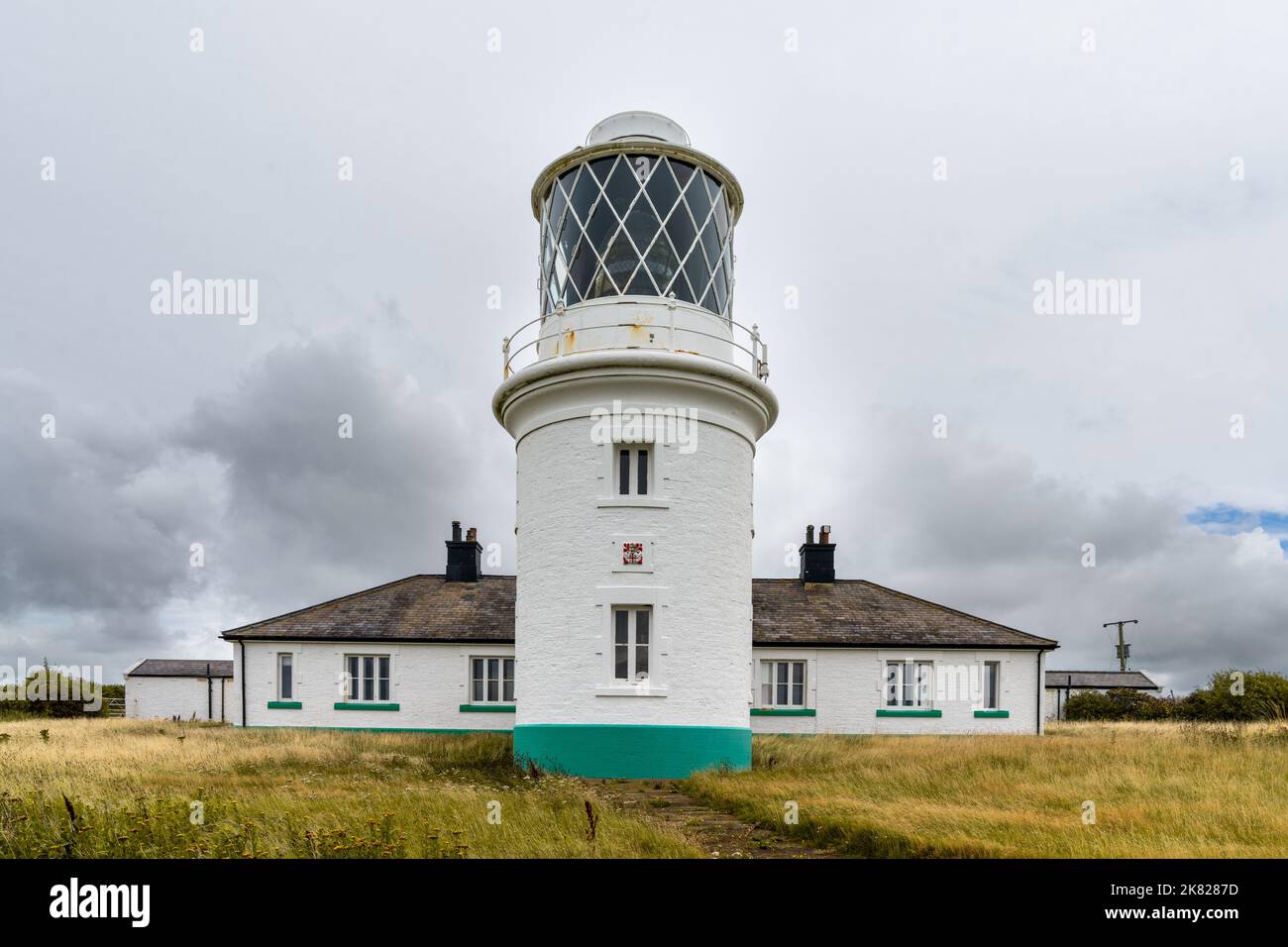 A vertical view of the St Bees Ligthouse in northern England Stock ...