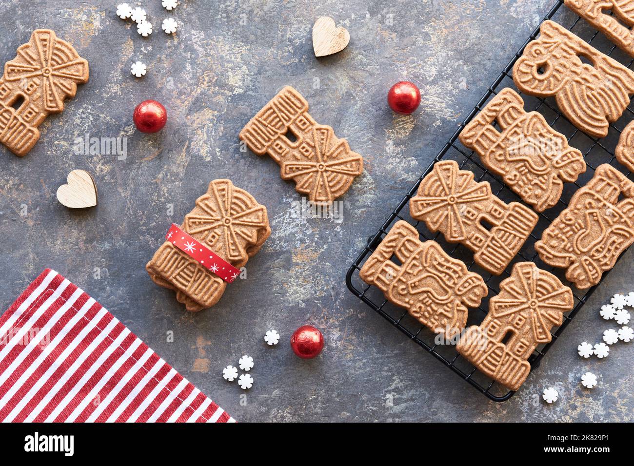 Speculoos or Spekulatius, Christmas biscuits, chocolate balls and ...