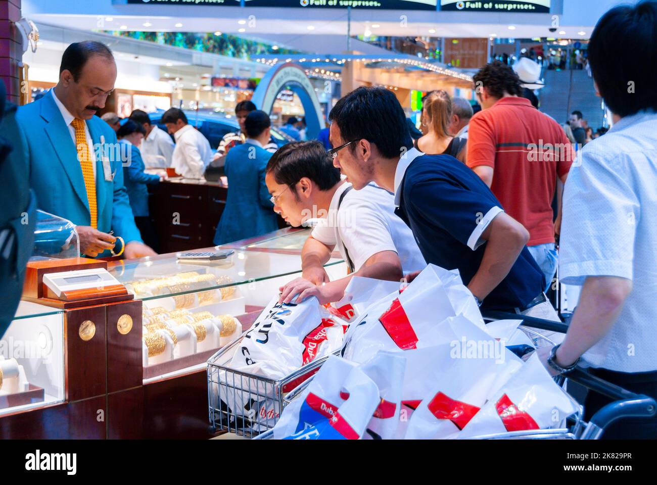 Dubai, United Arab Emirates- Airport Shopping Mall, People Shopping ...
