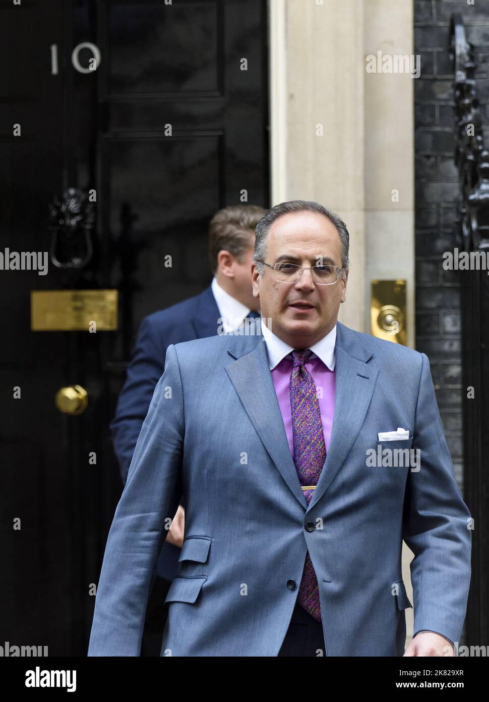 Leaving 10 downing street in london following a meeting hi-res stock ...