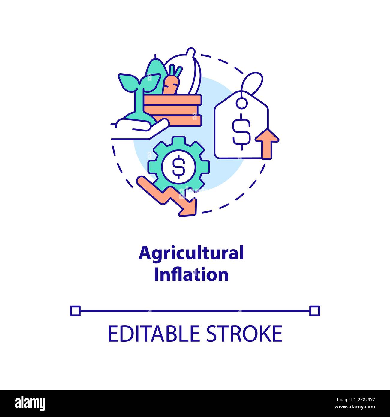 Agricultural inflation concept icon Stock Vector Image & Art - Alamy