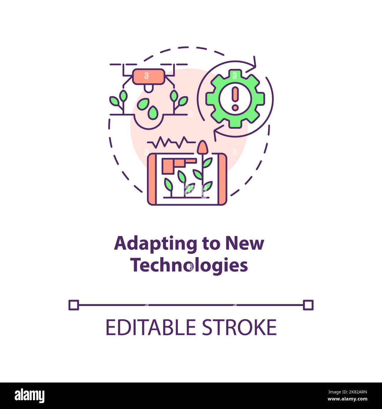 Adapt to new agro technologies concept icon Stock Vector Image & Art ...