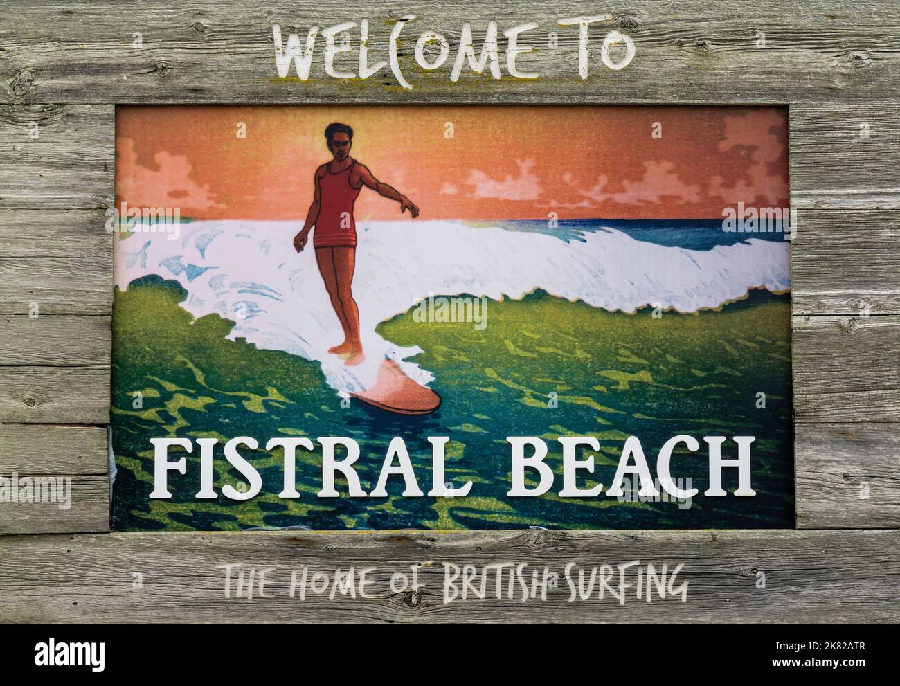 Newquay, United Kingdom - 4 Spetember, 2022: close-up view of painted ...