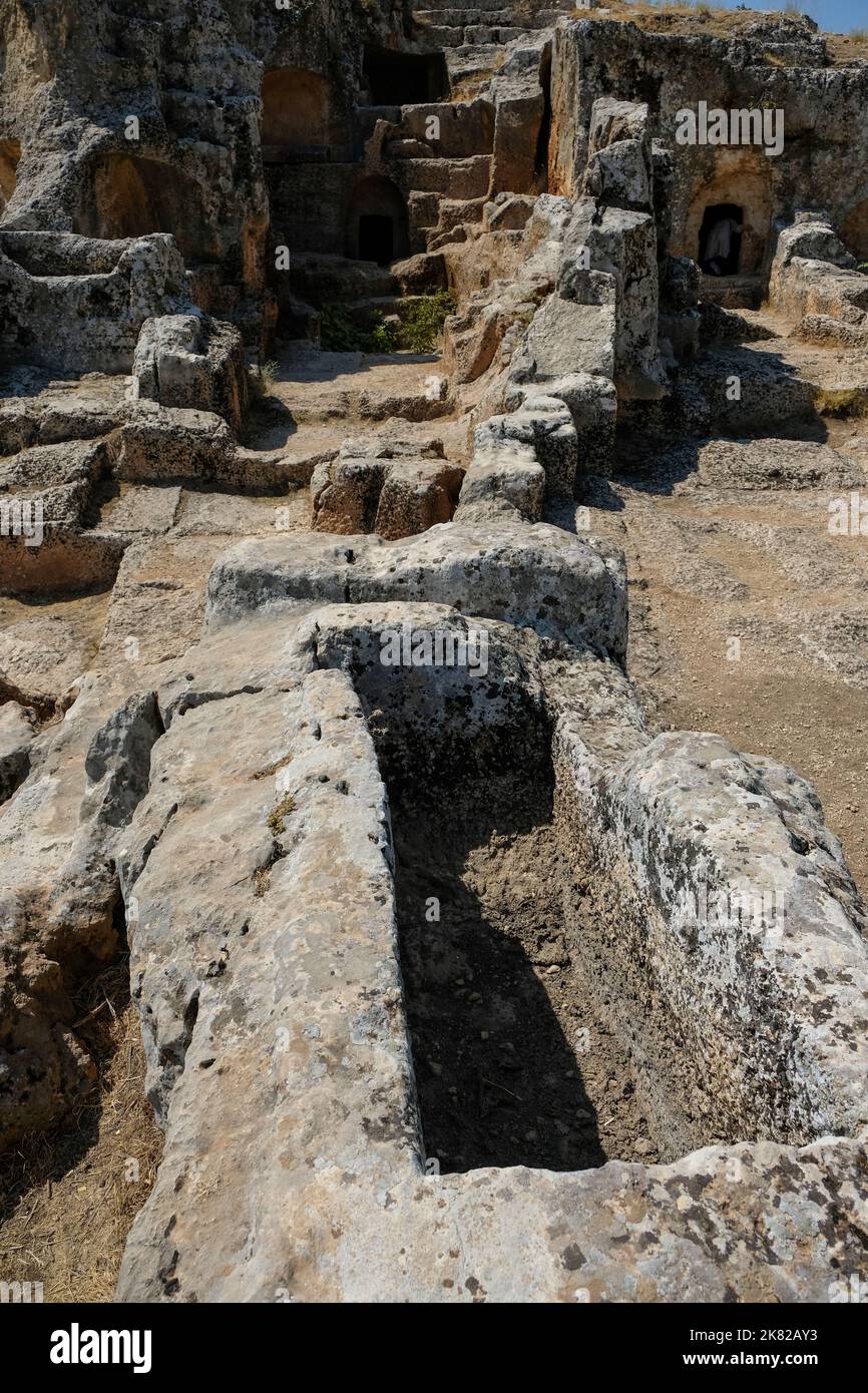 Ruins of ancient Perre, small town of Commagene Kingdomand later ...
