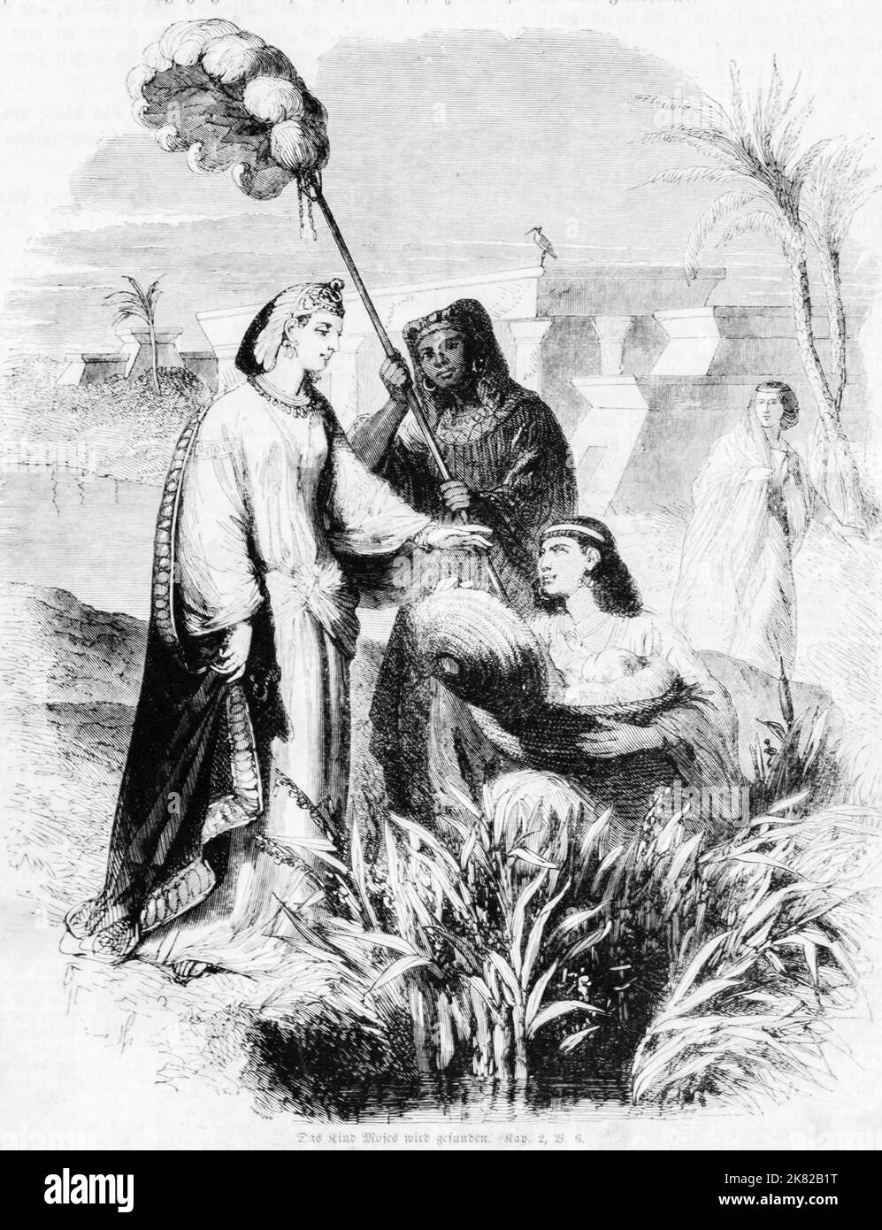 Moses` child is found, Bible, Old Testament, Second Book of Moses ...