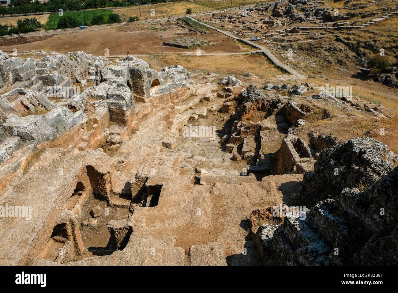 Ruins of ancient Perre, small town of Commagene Kingdomand later ...