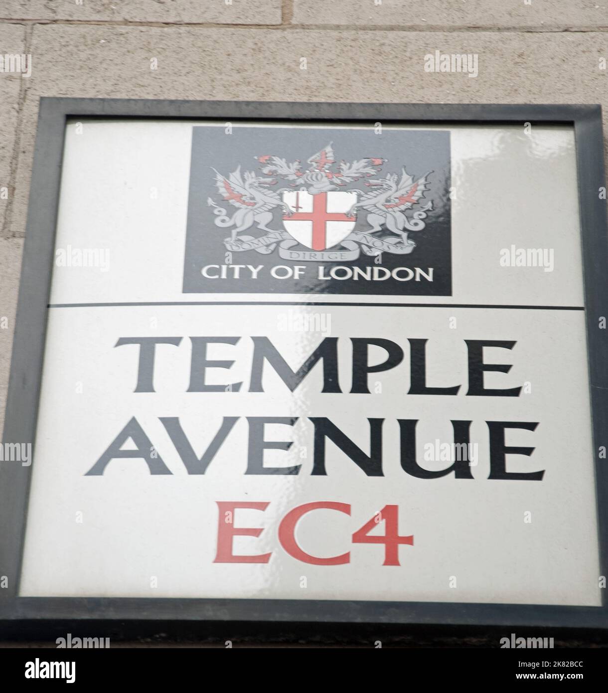 Road sign for Temple Avenue, The Temple, City of London - The Inner ...