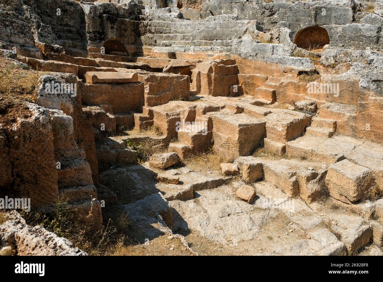 Ruins of ancient Perre, small town of Commagene Kingdomand later ...