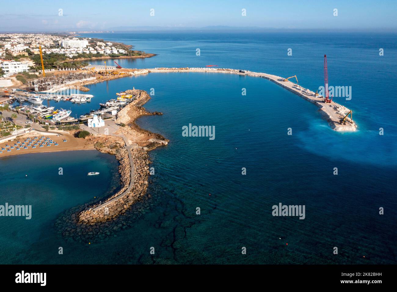 Pernera harbour aerial hi-res stock photography and images - Alamy