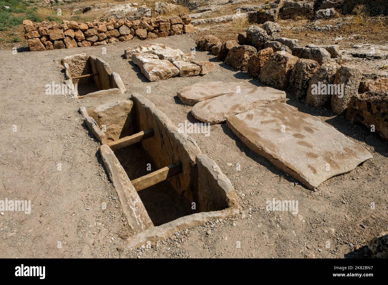 Ruins of ancient Perre, small town of Commagene Kingdomand later ...
