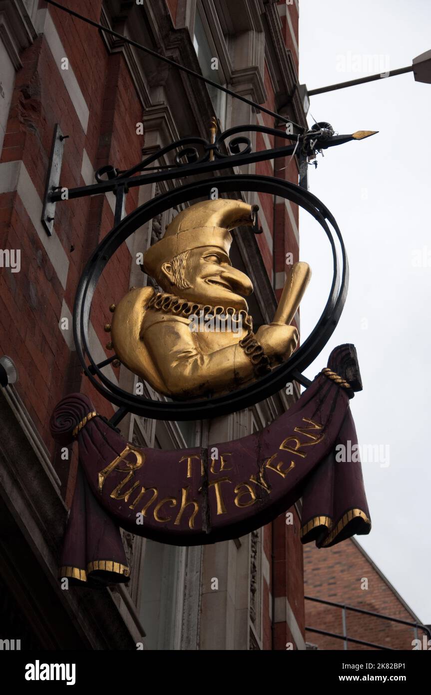 Signboard for The Punch Tavern, Fleet Street, London - Punch Magazine ...