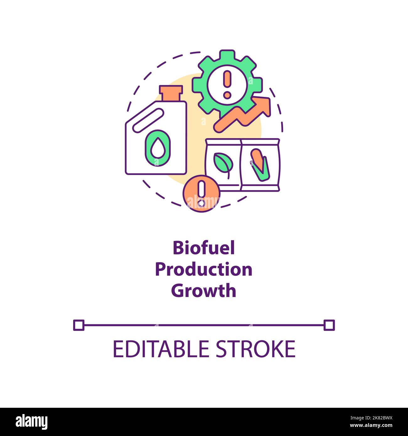 Biofuel production growth concept icon Stock Vector Image & Art - Alamy