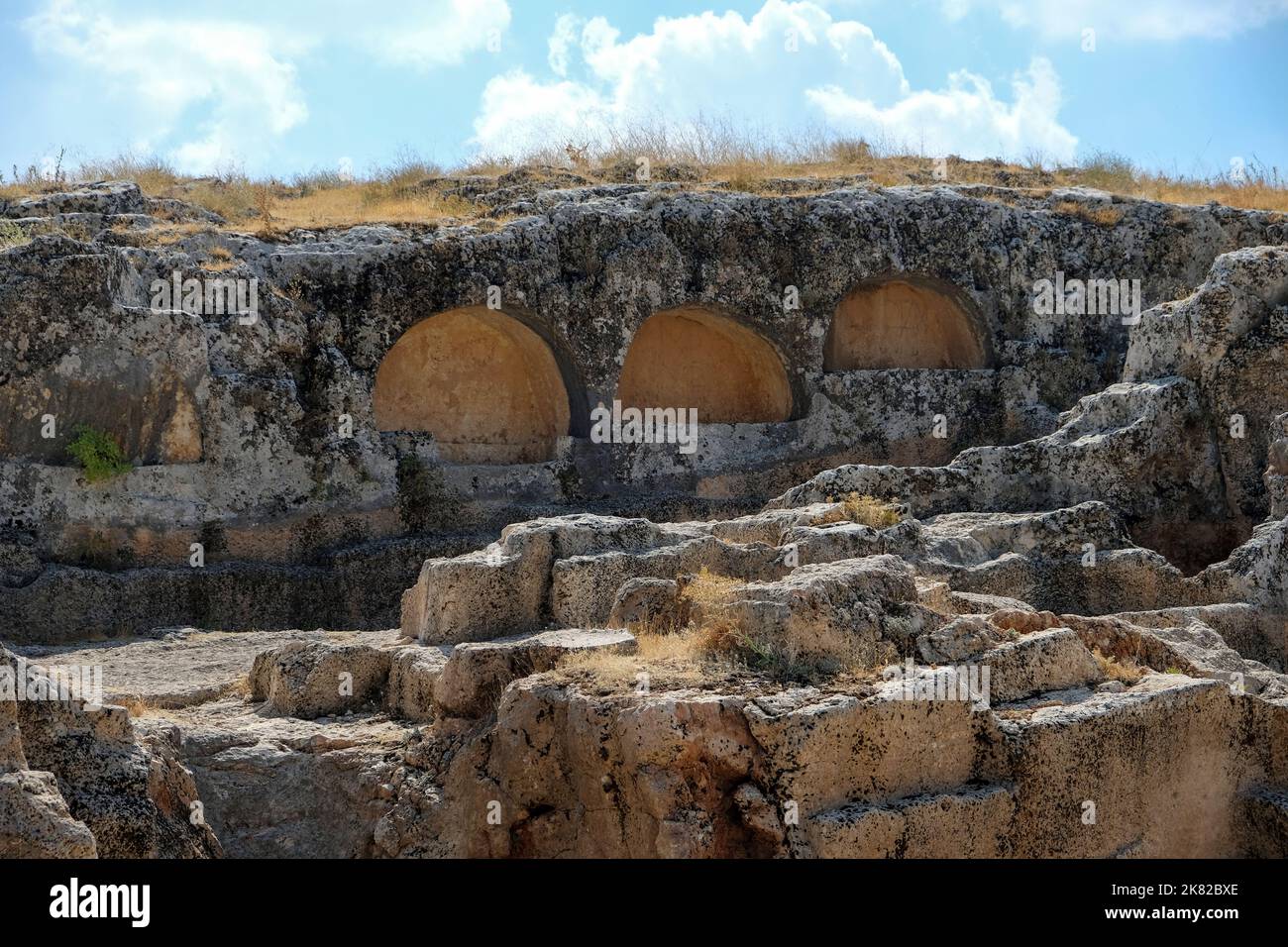 Ruins of ancient Perre, small town of Commagene Kingdomand later ...