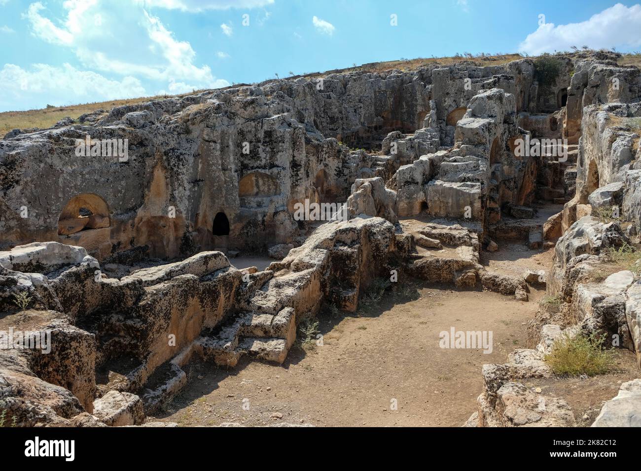 Ruins of ancient Perre, small town of Commagene Kingdomand later ...