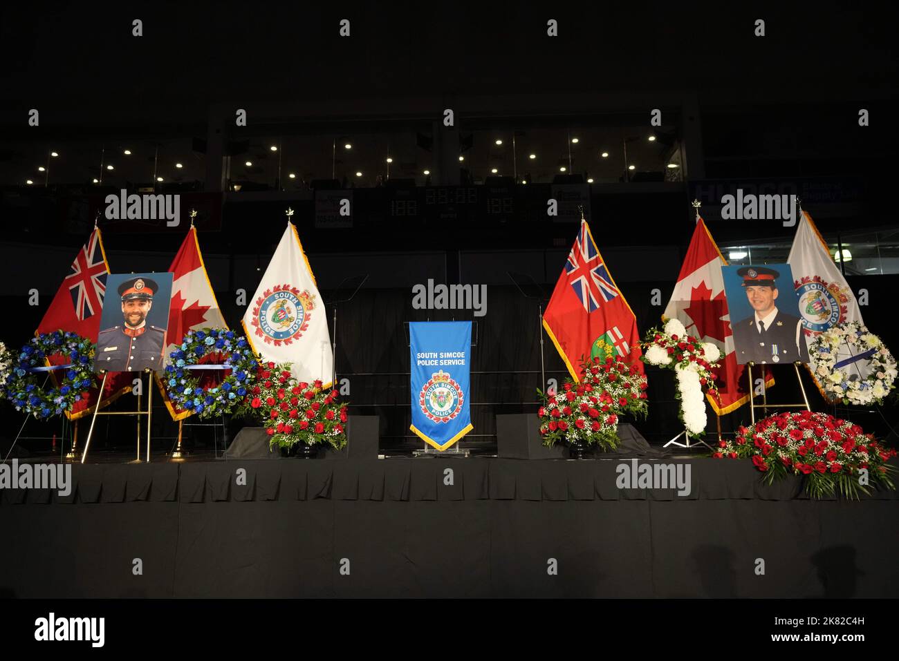 Portraits of South Simcoe Police Service constables Morgan Russell ...