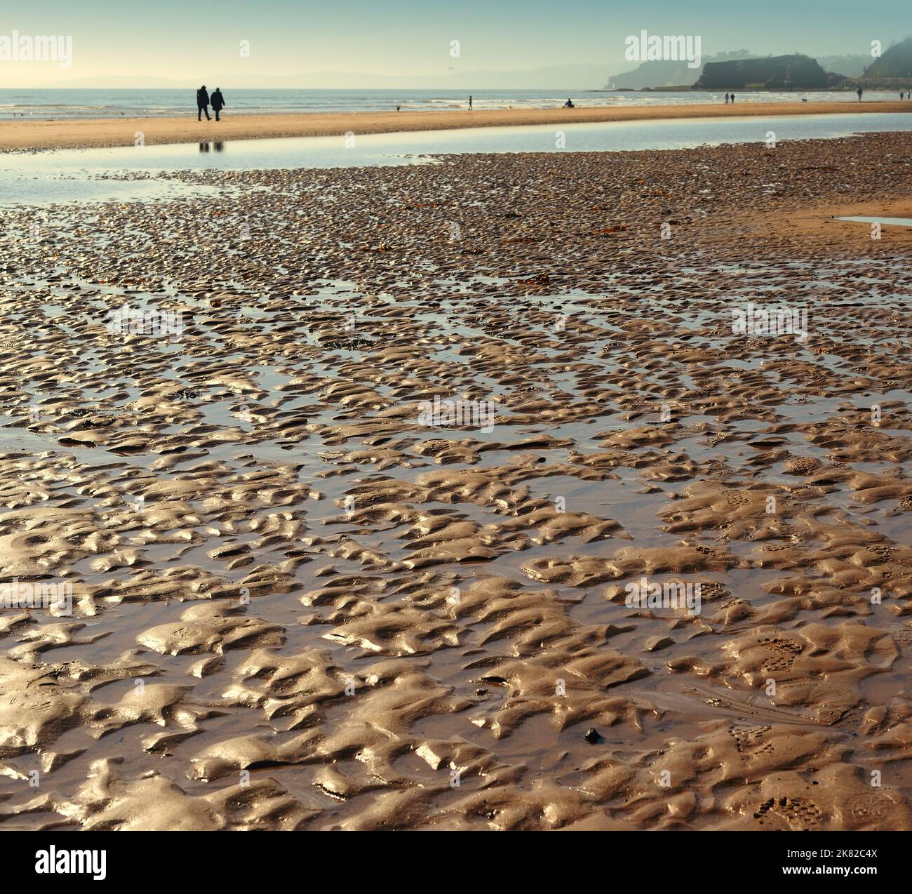 Ripples in the sand on Dawlish Warren beach at low tide Stock Photo - Alamy