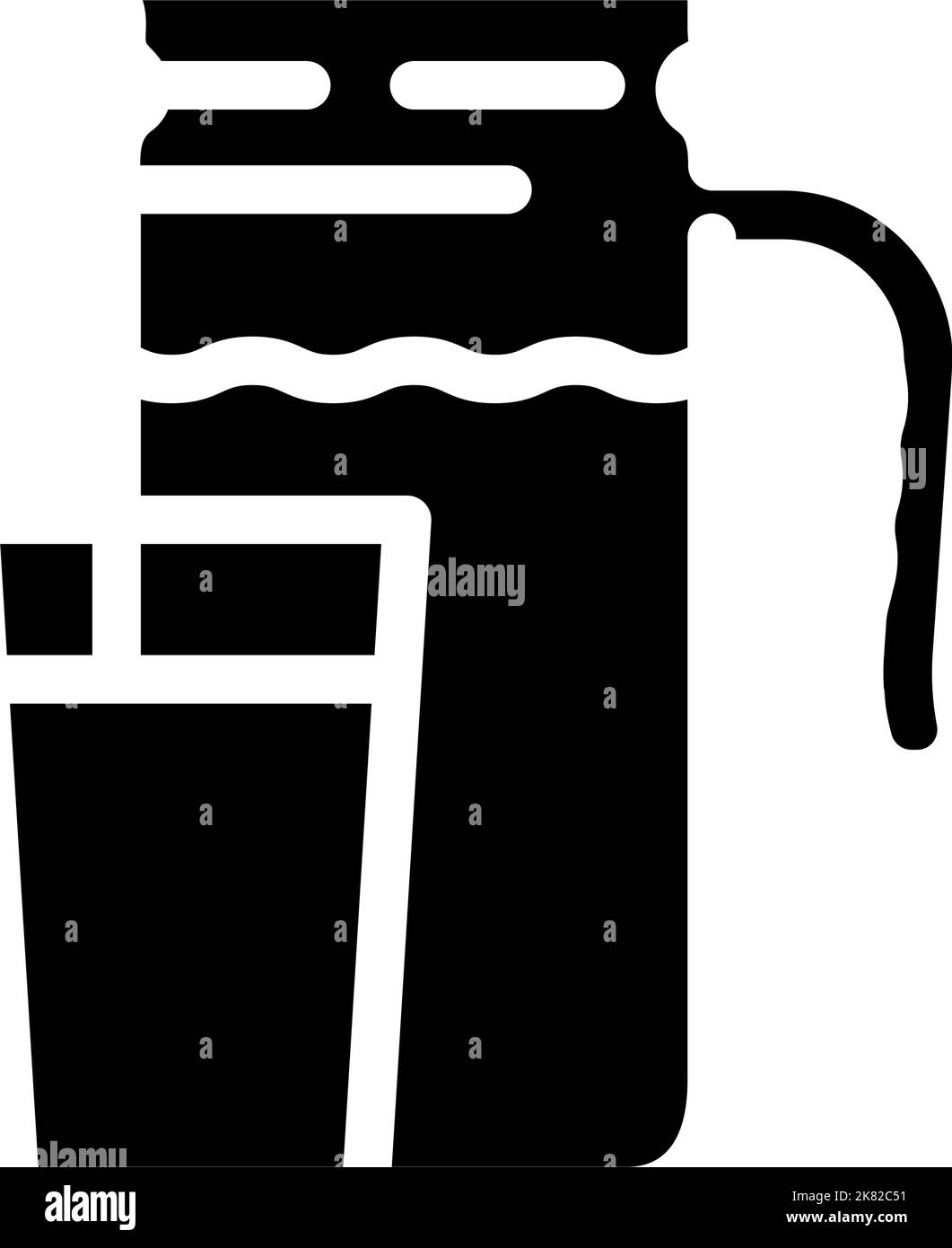 buttermilk milk product glyph icon vector illustration Stock Vector ...