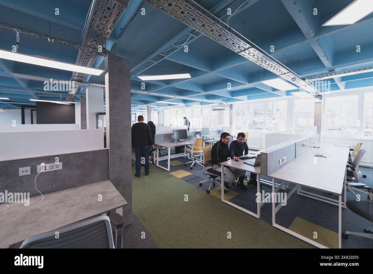 Interior of cozy light boardroom with table, modern stylish chairs and ...