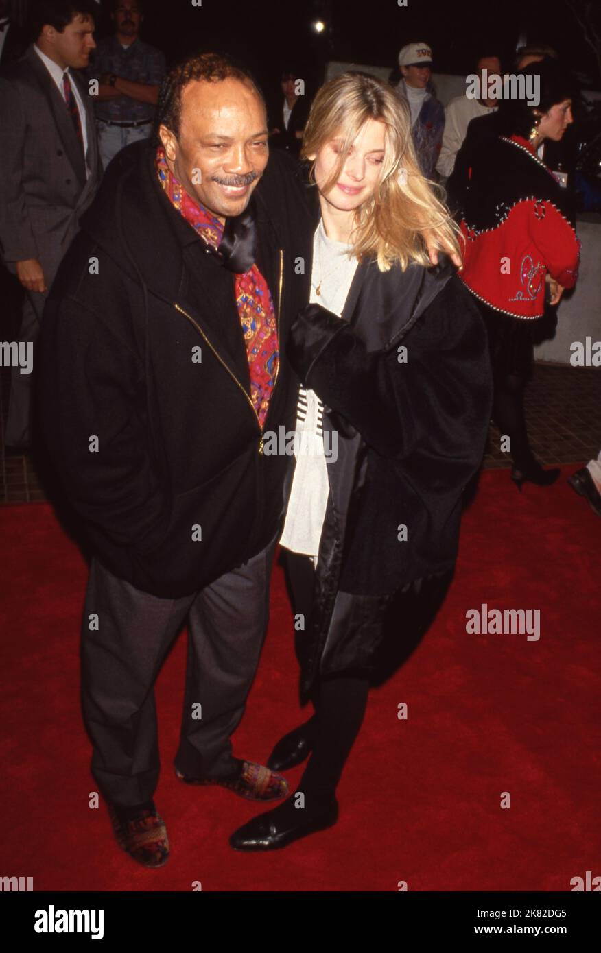 Quincy Jones and Nastassja Kinski the world premiere of "The Bodyguard ...